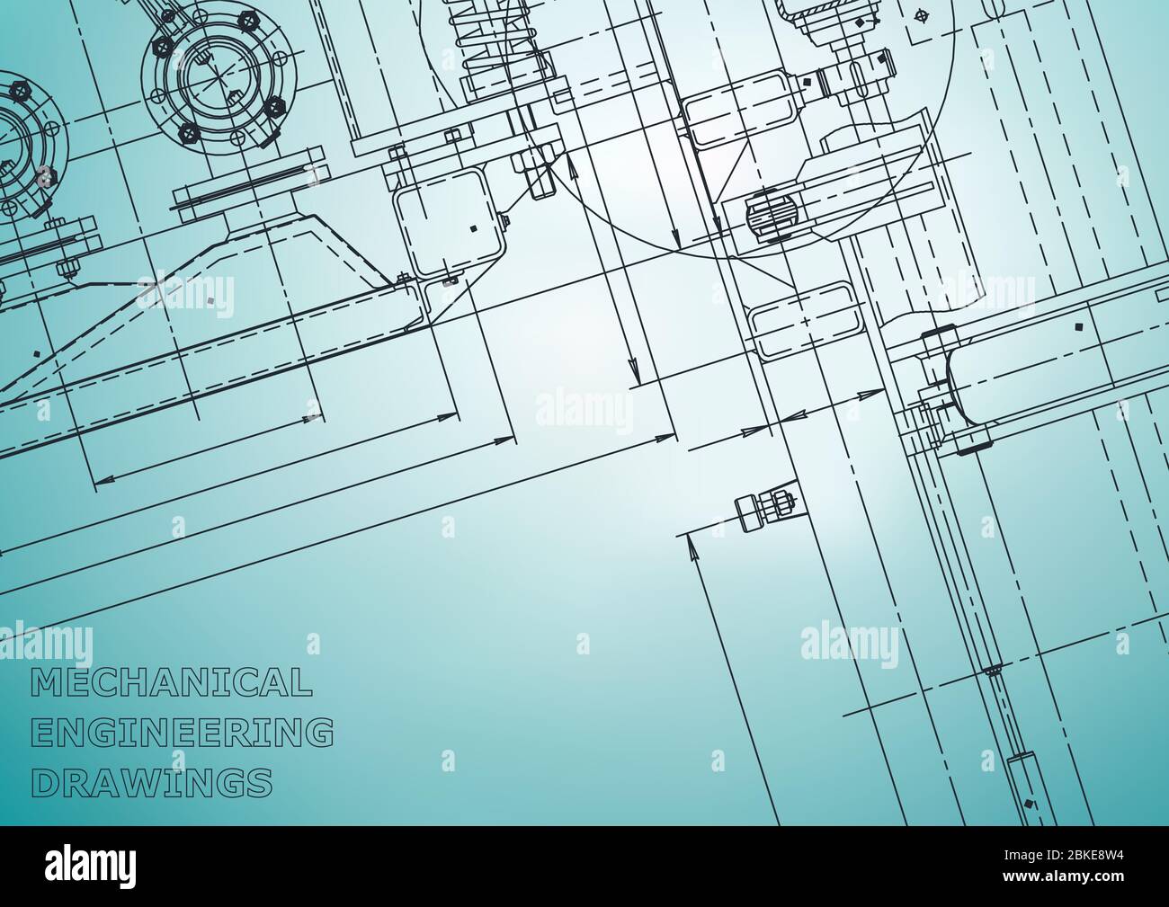 Blueprint. Vector engineering illustration. Computer aided design ...