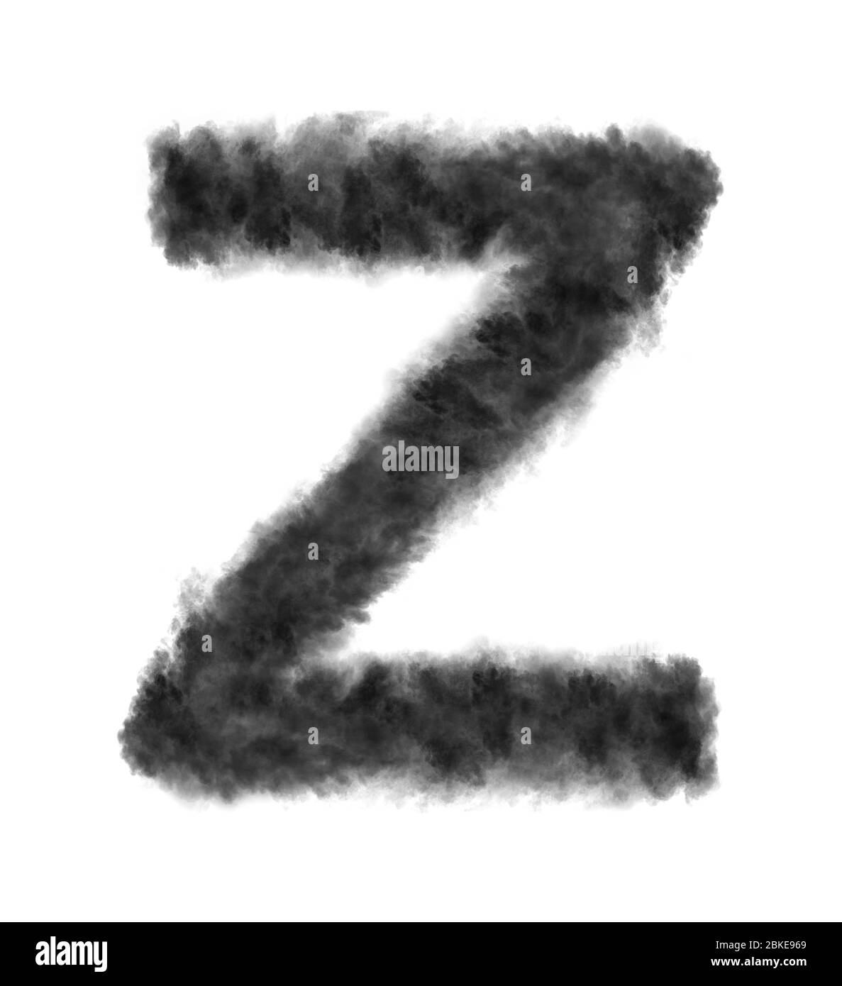 Letter Z made from black clouds on a white background Stock Photo - Alamy
