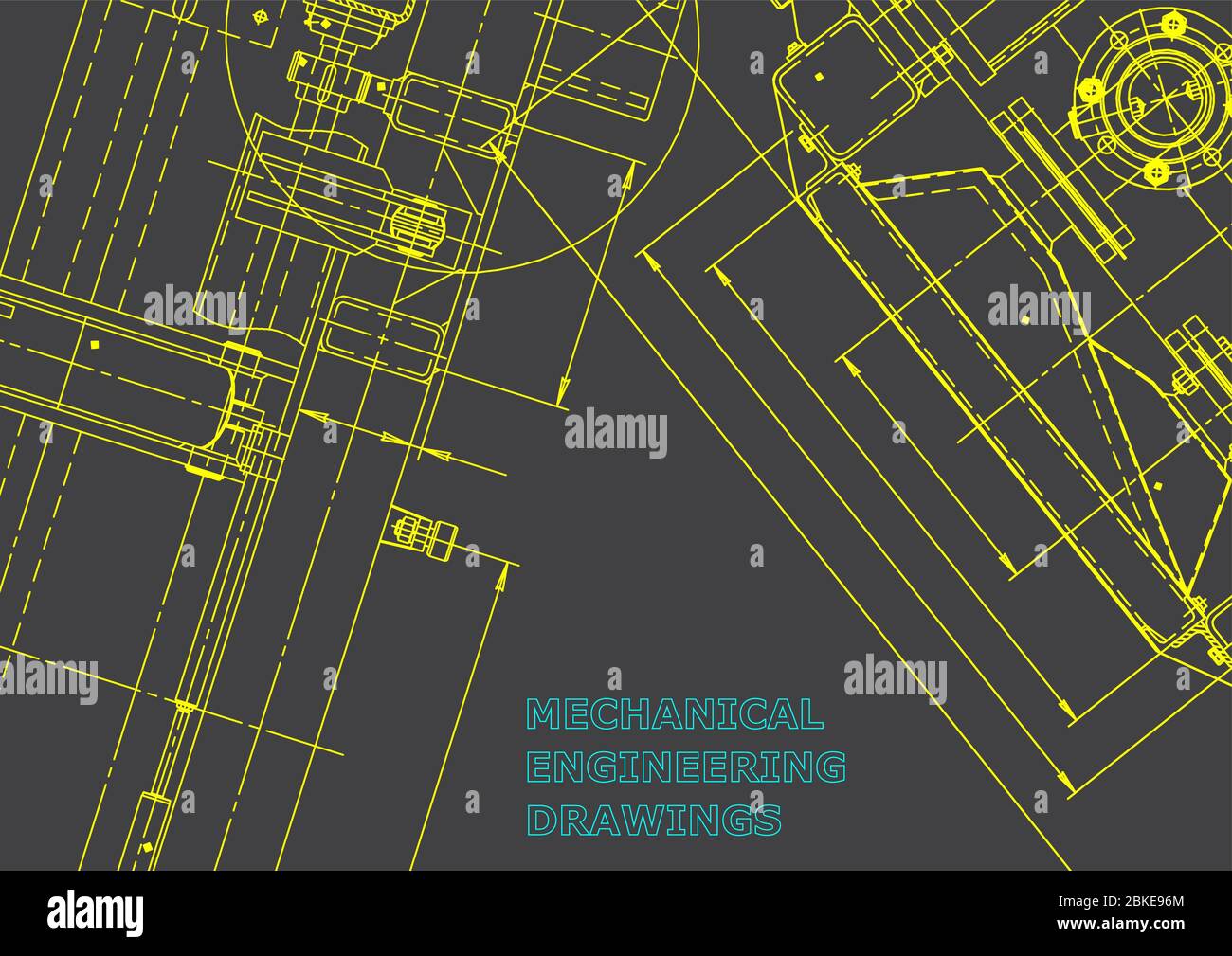 Blueprint. Vector engineering illustration. Computer aided design ...