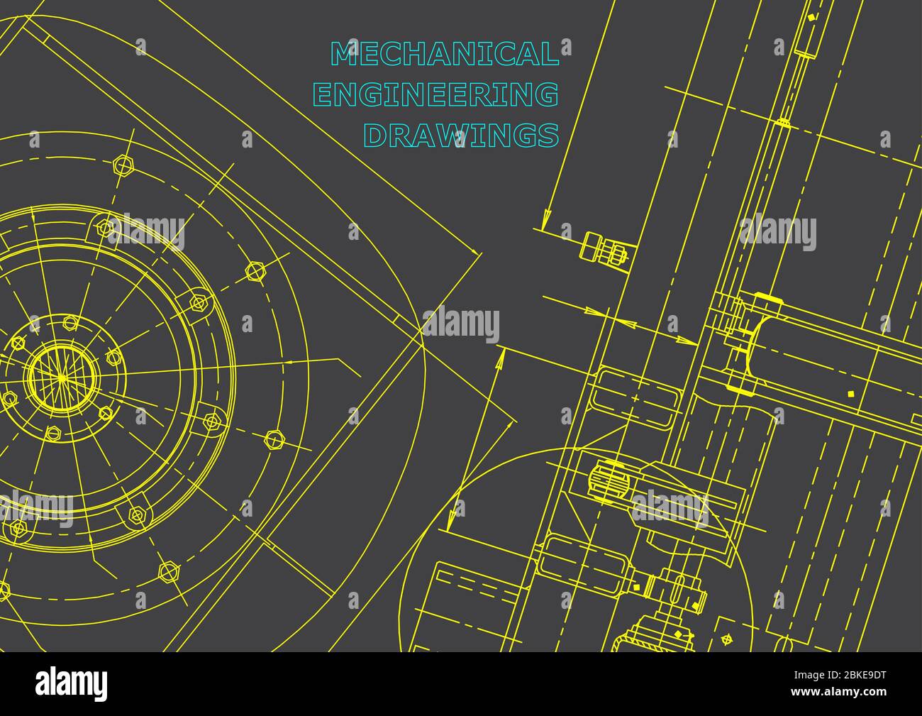 Blueprint. Vector engineering illustration. Cover, flyer, banner ...