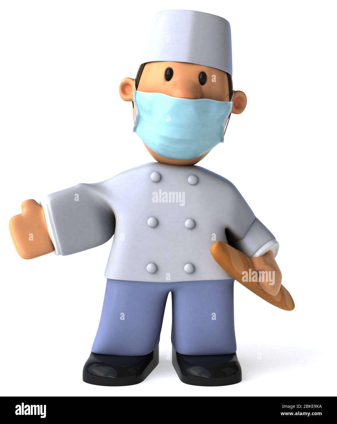 3D Illustration of a cartoon baker Stock Photo - Alamy