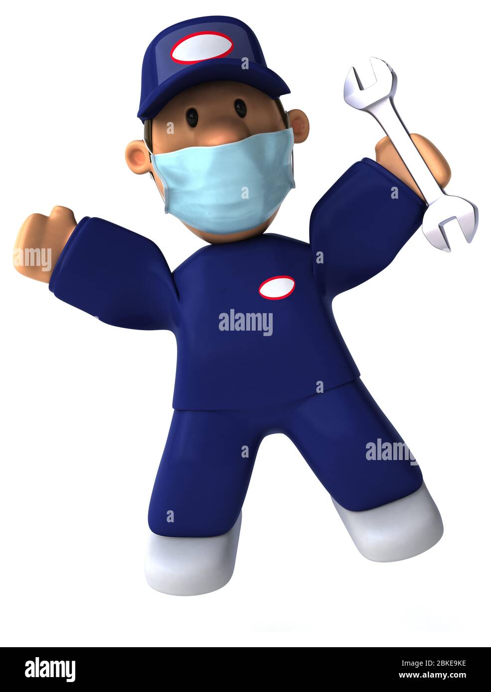 3D Illustration of a cartoon mechanic Stock Photo - Alamy