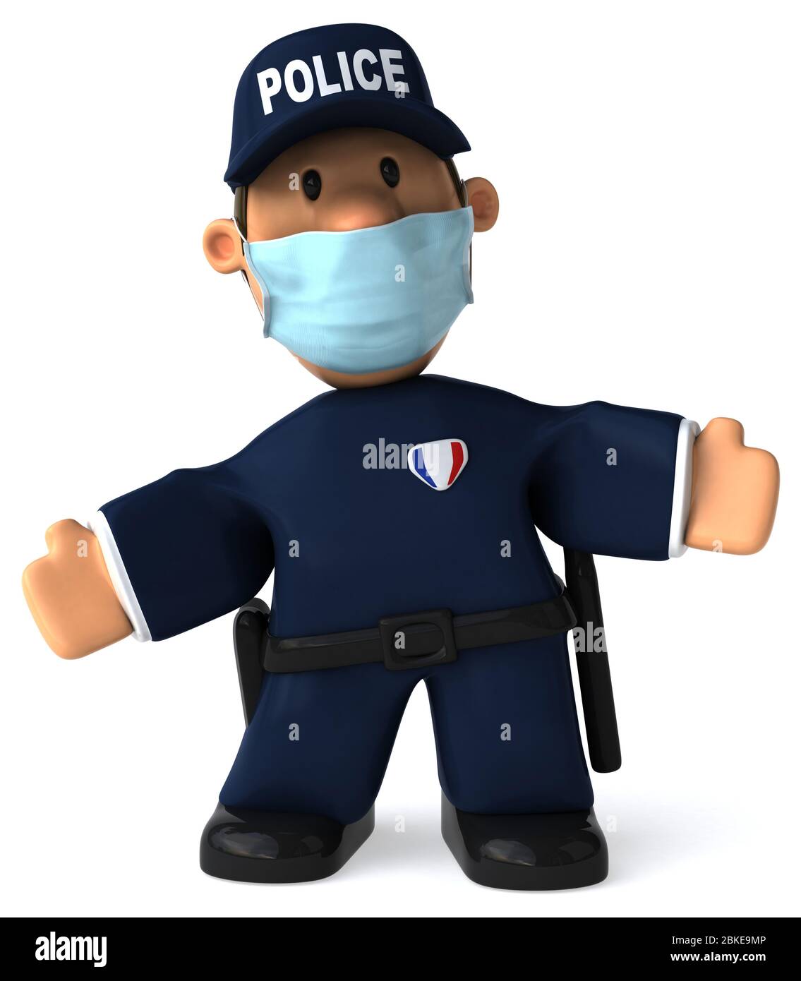 3D Illustration of a cartoon policeman Stock Photo - Alamy
