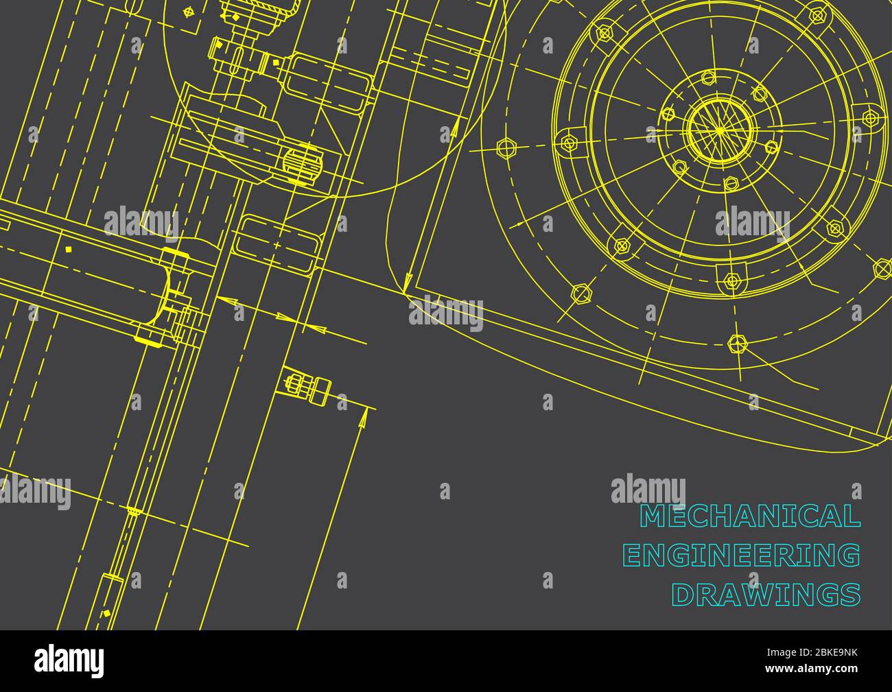 Blueprint. Vector engineering illustration. Gray Stock Vector Image ...