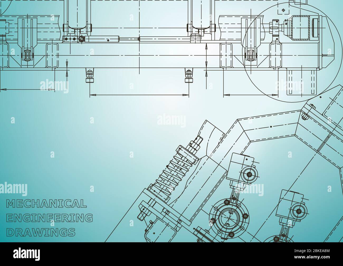 Computer aided design systems. Technical illustrations, backgrounds ...