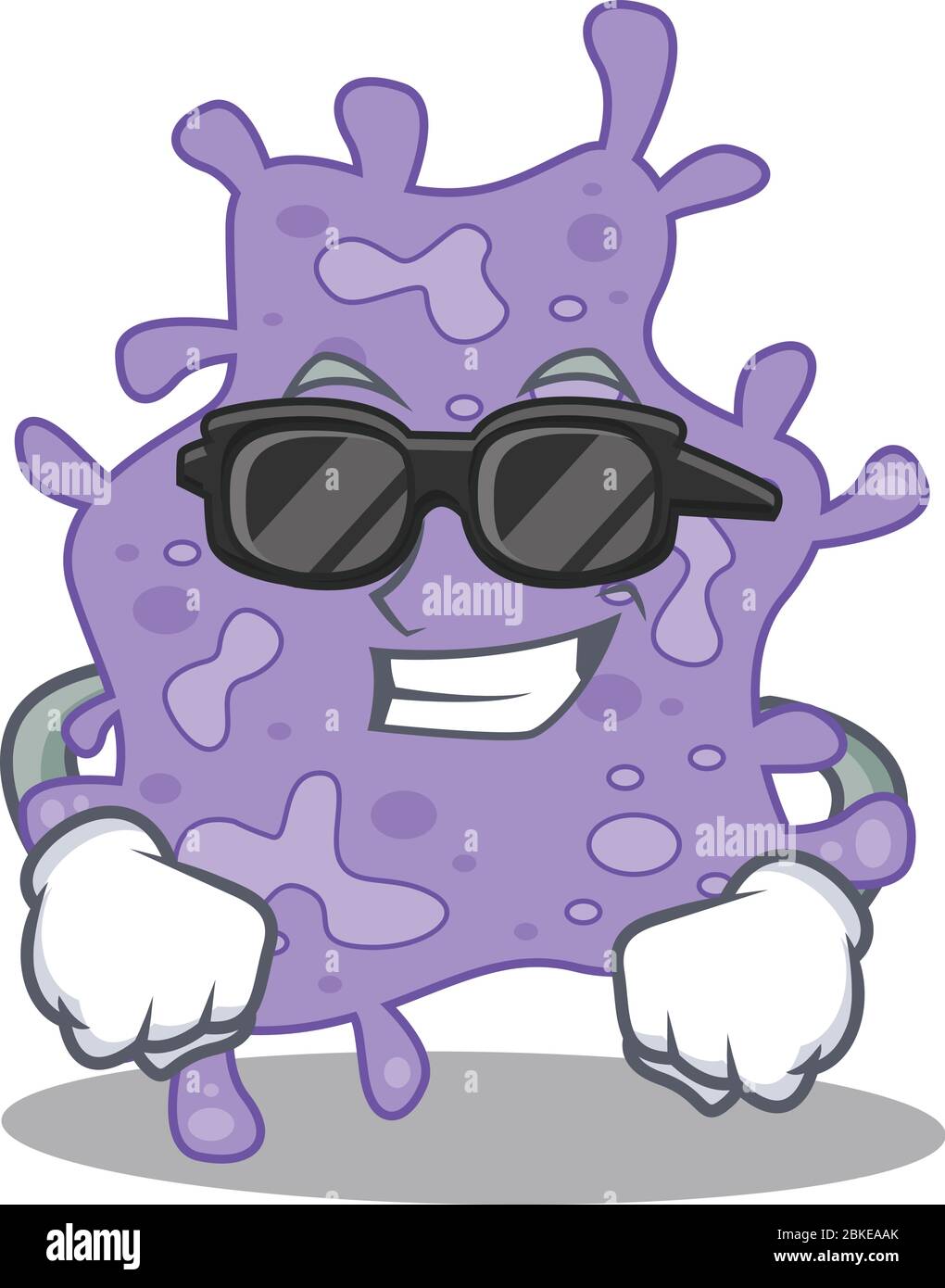 Cool staphylococcus aureus cartoon character wearing expensive black ...