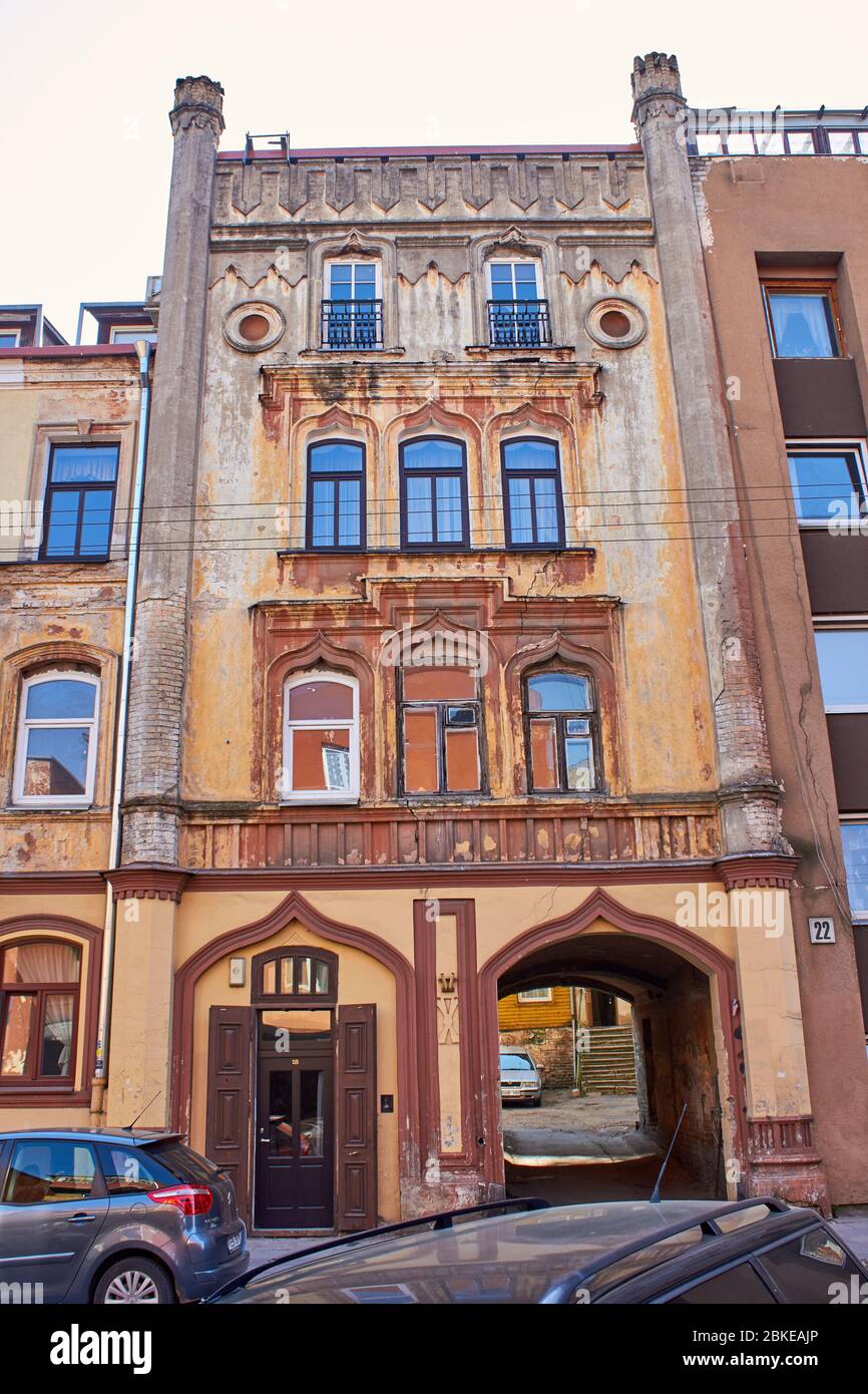 Old town houses with unique exterior Stock Photo - Alamy