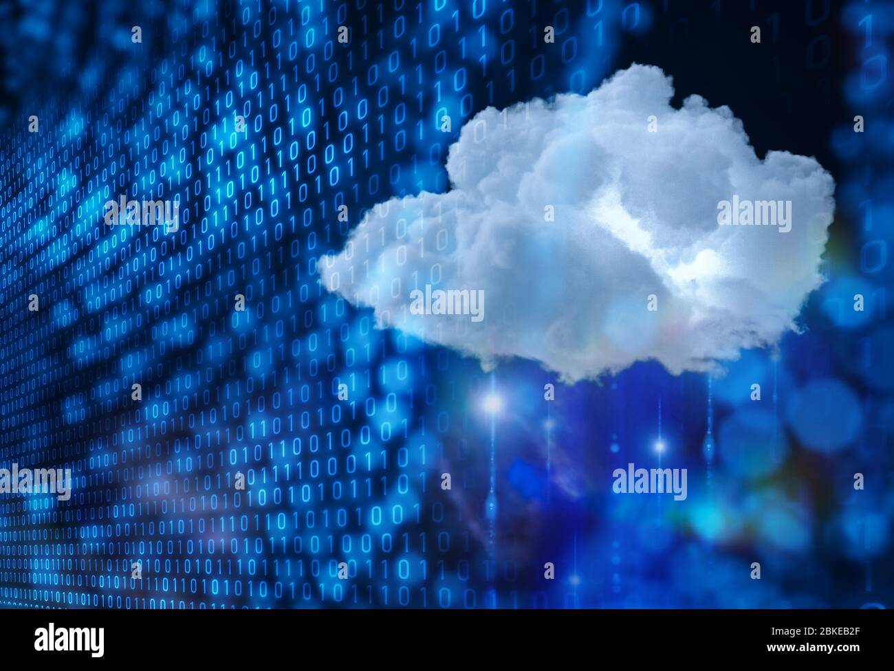 Cloud computing technology concept with 3d rendering cloud with digital connection Stock Photo ...