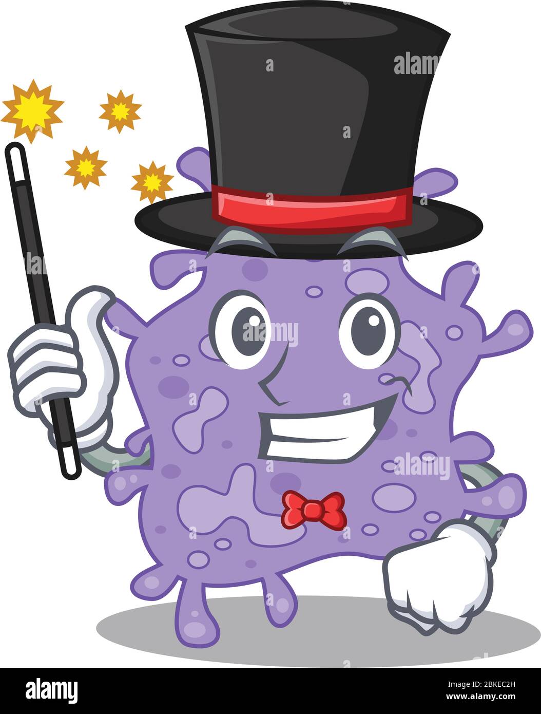 An attractive Magician of staphylococcus aureus cartoon design Stock ...