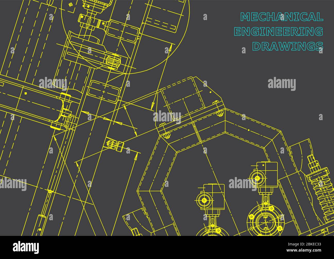 Blueprint, Sketch. Vector engineering illustration. Cover, flyer ...