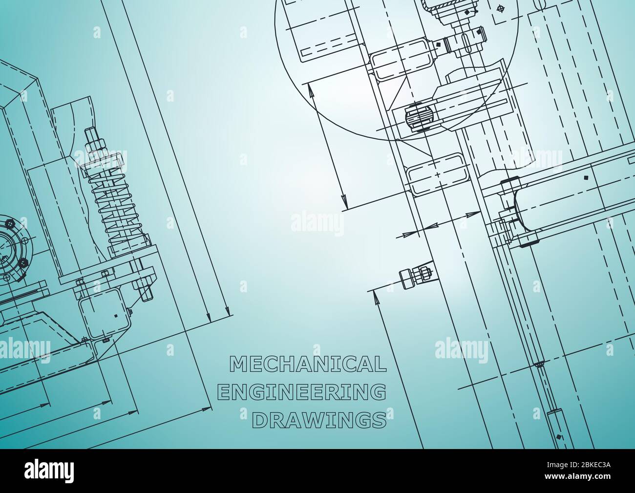 Blueprint, Sketch. Vector engineering illustration. Cover, flyer ...