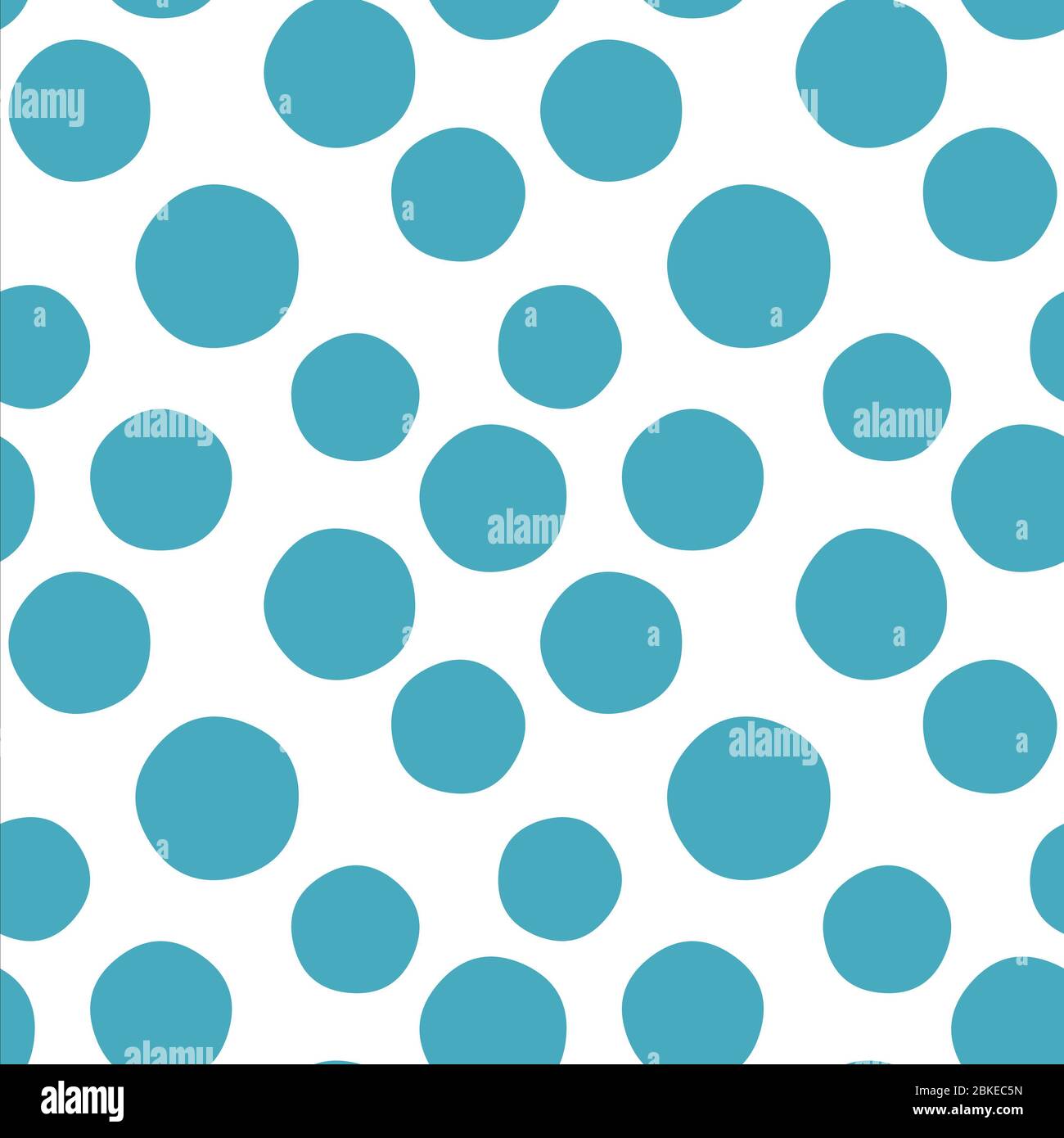Seamless endless infinity pattern of geometric blue circle shapes ...