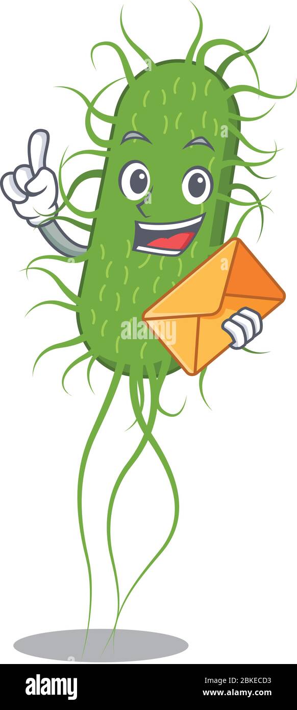 Happy Bacteria Cartoon