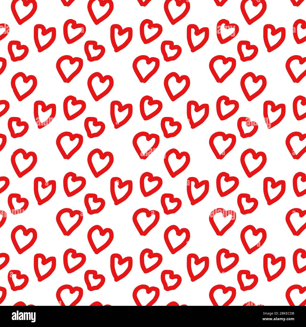 Seamless endless infinity pattern of geometric red heart shapes ...