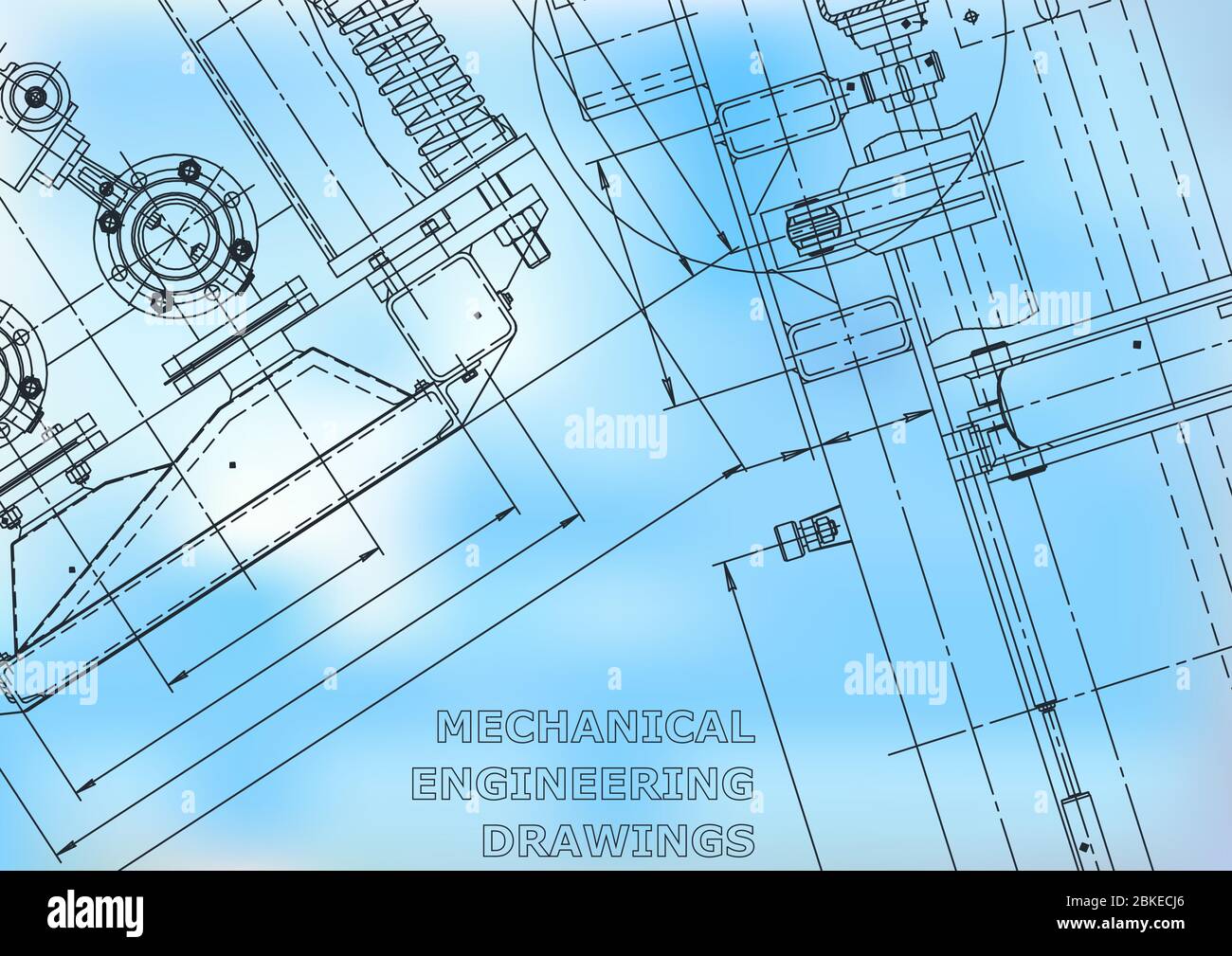 Blueprint. Vector engineering illustration. Computer aided design ...
