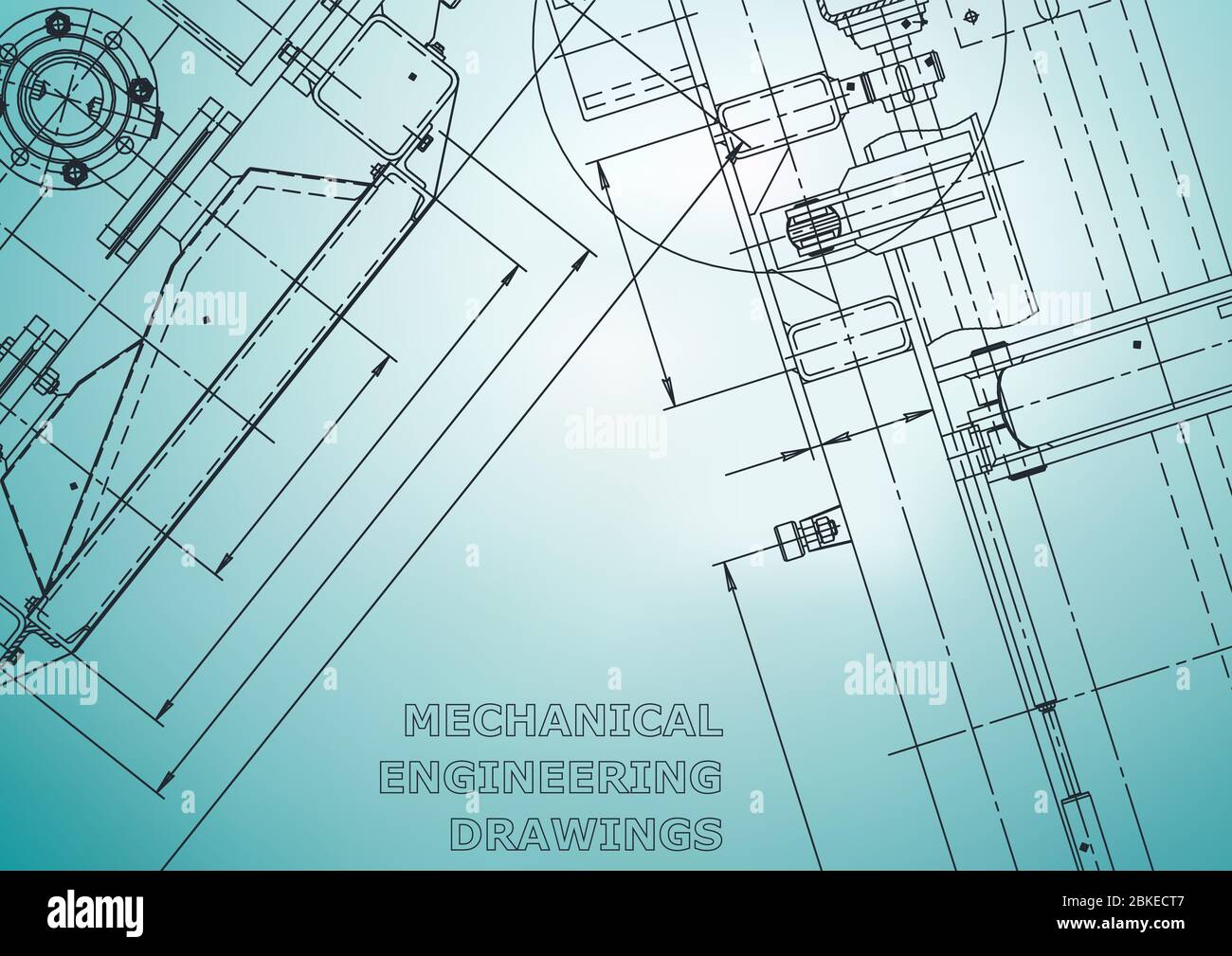 Blueprint. Vector engineering illustration. Computer aided design ...
