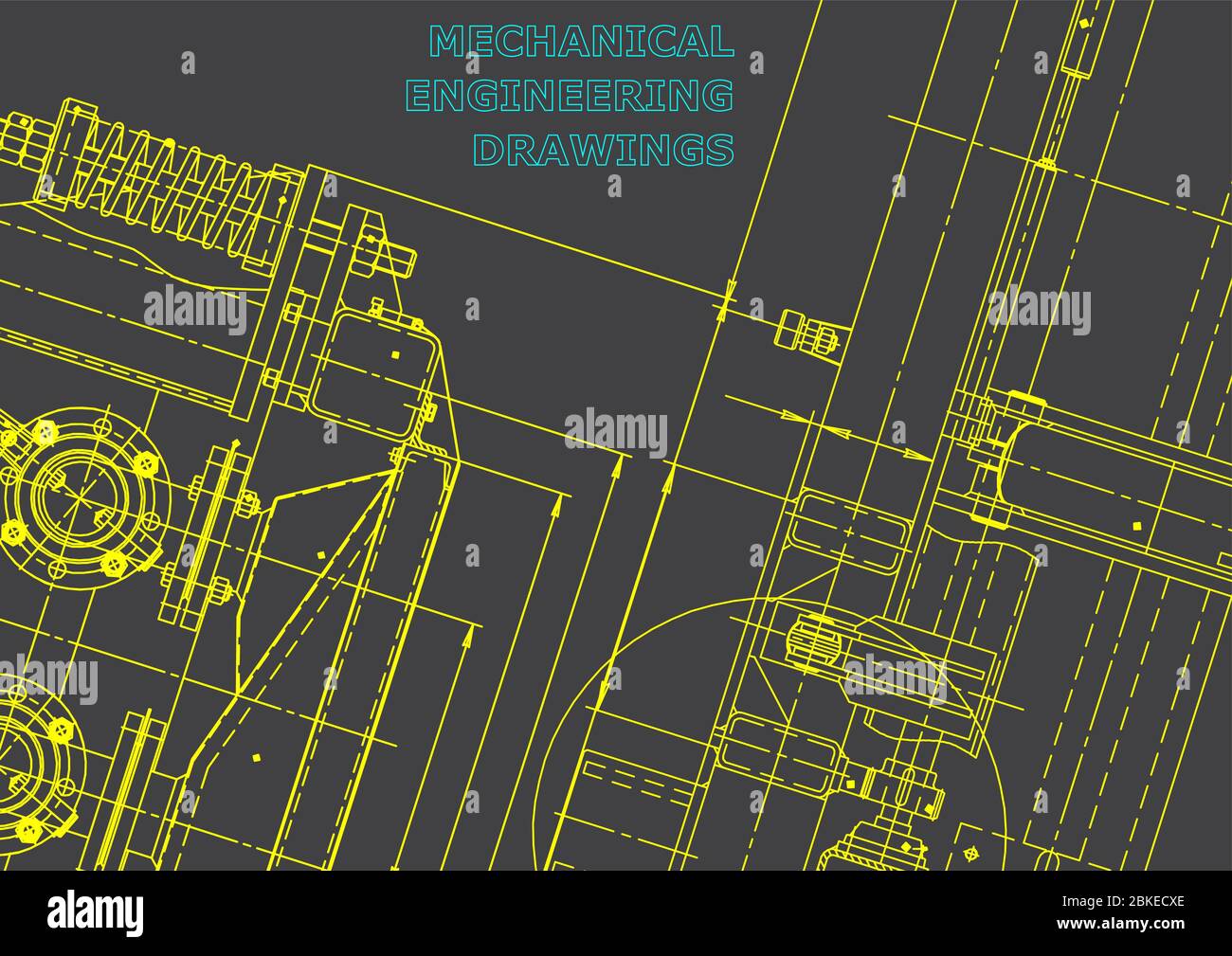 Blueprint. Vector engineering illustration. Computer aided design ...