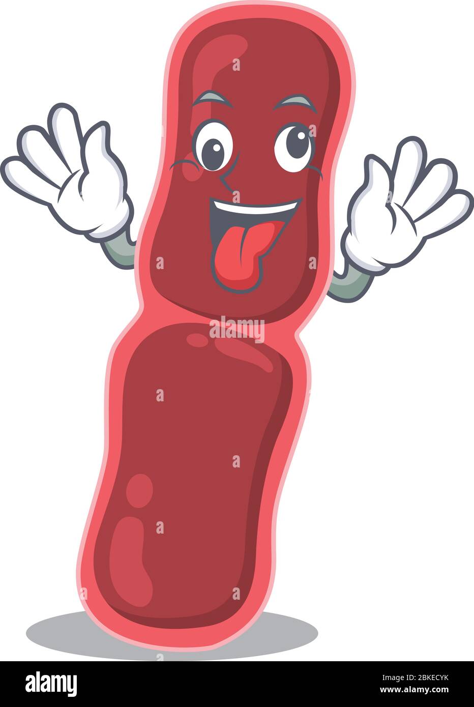 A cartoon design of bacillus bacteria having a crazy face Stock Vector ...