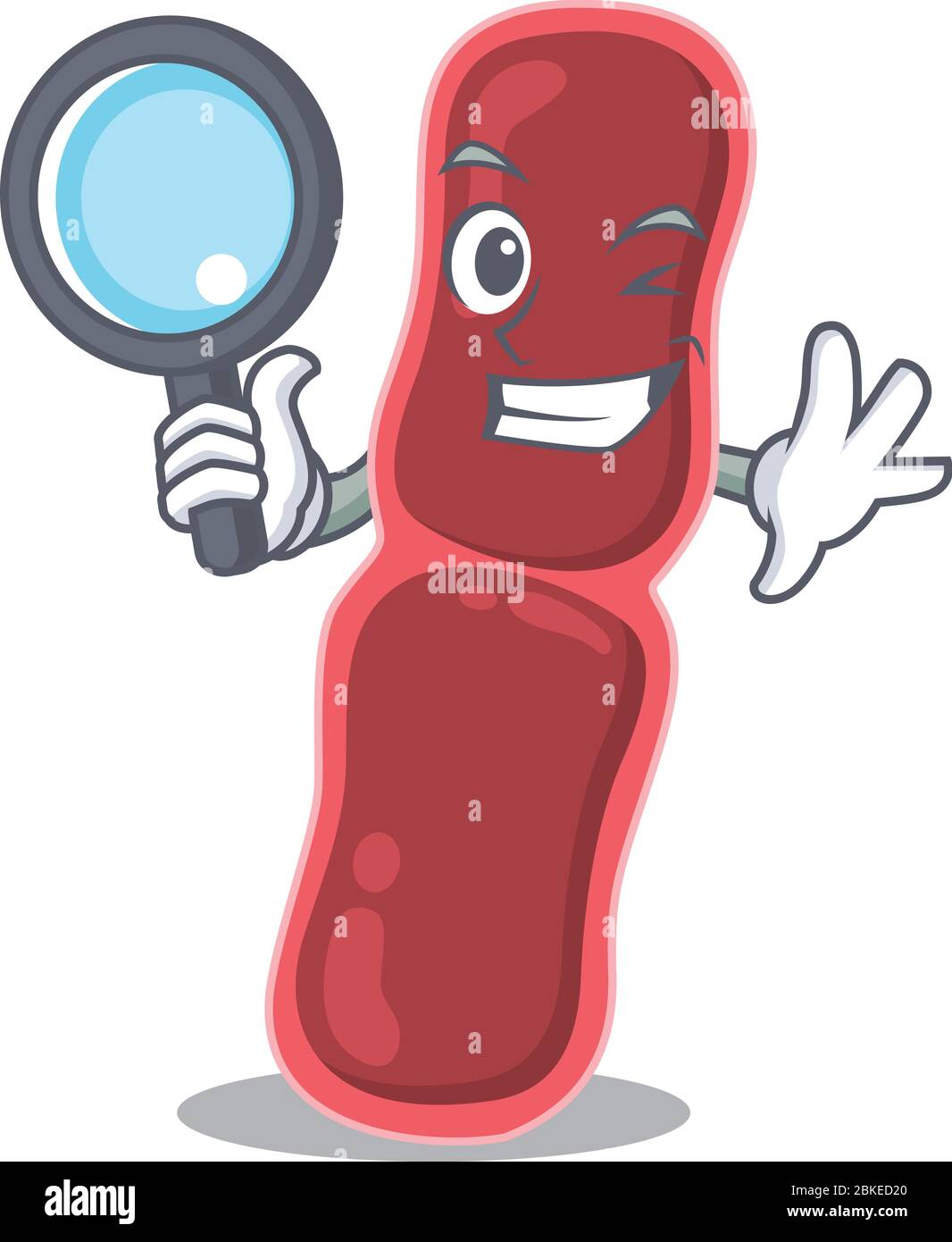 Smart Detective of bacillus bacteria mascot design style with tools ...