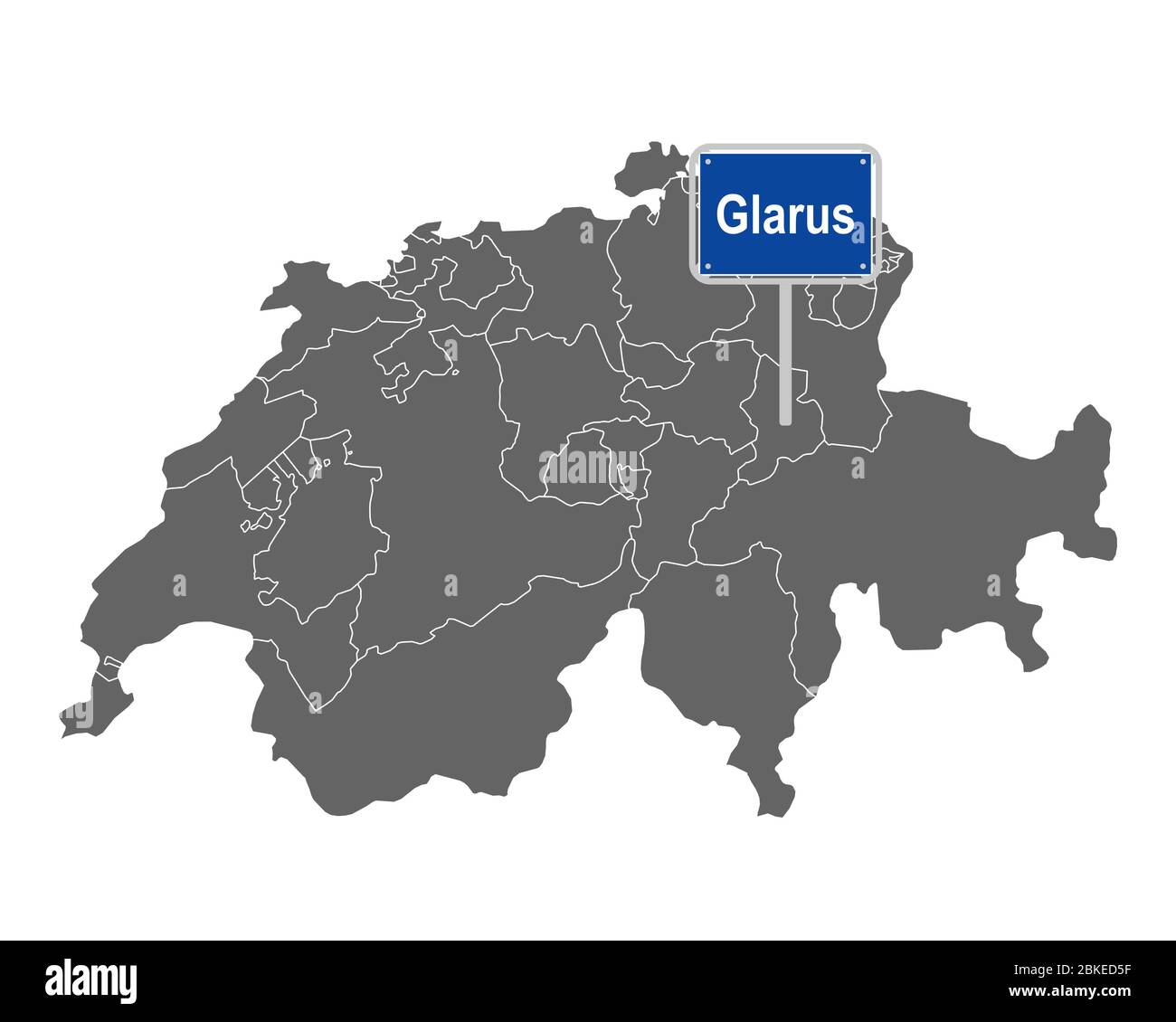 Symbol map canton glarus hi-res stock photography and images - Alamy