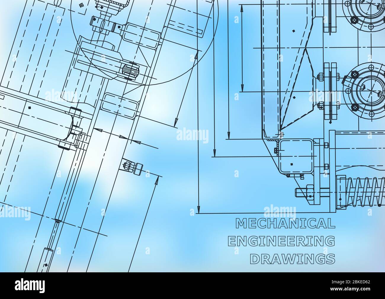 Blueprint. Vector engineering illustration. Computer aided design ...