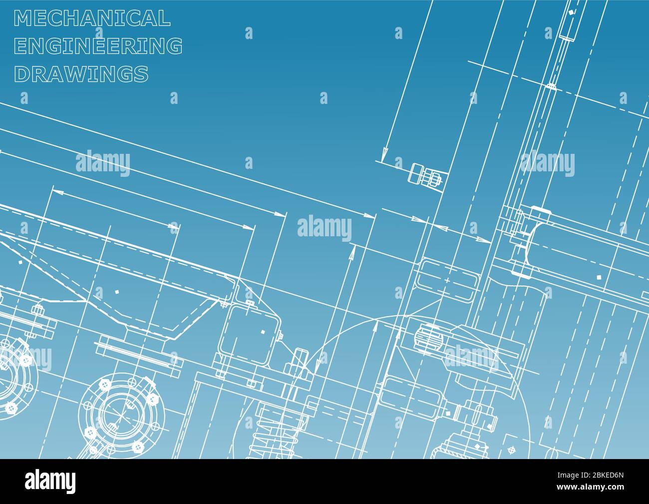 Blueprint. Vector engineering illustration. Computer aided design ...