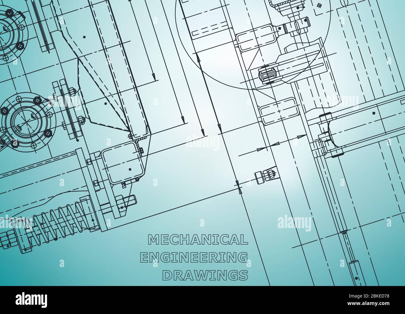 Blueprint. Vector engineering illustration. Computer aided design ...