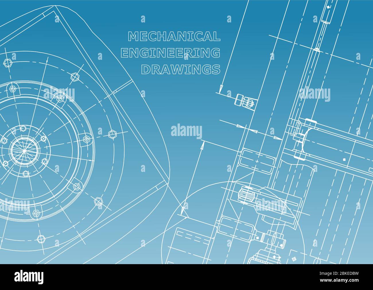 Blueprint, Sketch. Vector engineering illustration. Cover, flyer ...