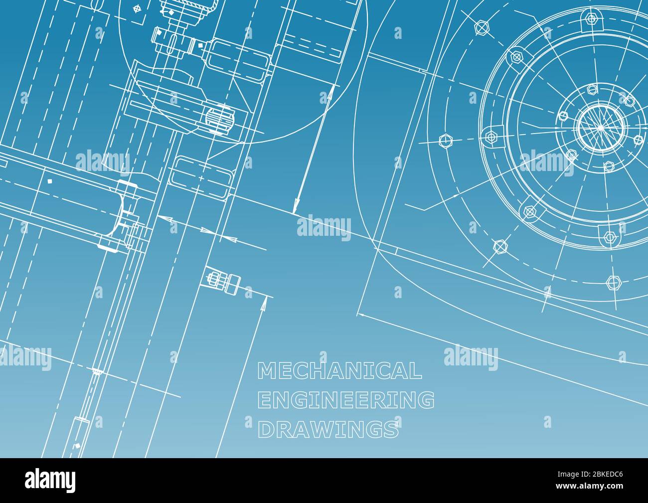 Blueprint. Vector engineering illustration. Cover, flyer, banner ...