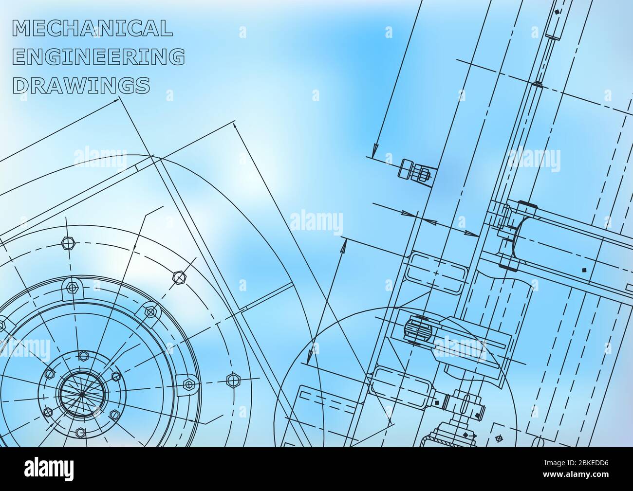 Detailed engineering drawings Stock Vector Images - Alamy