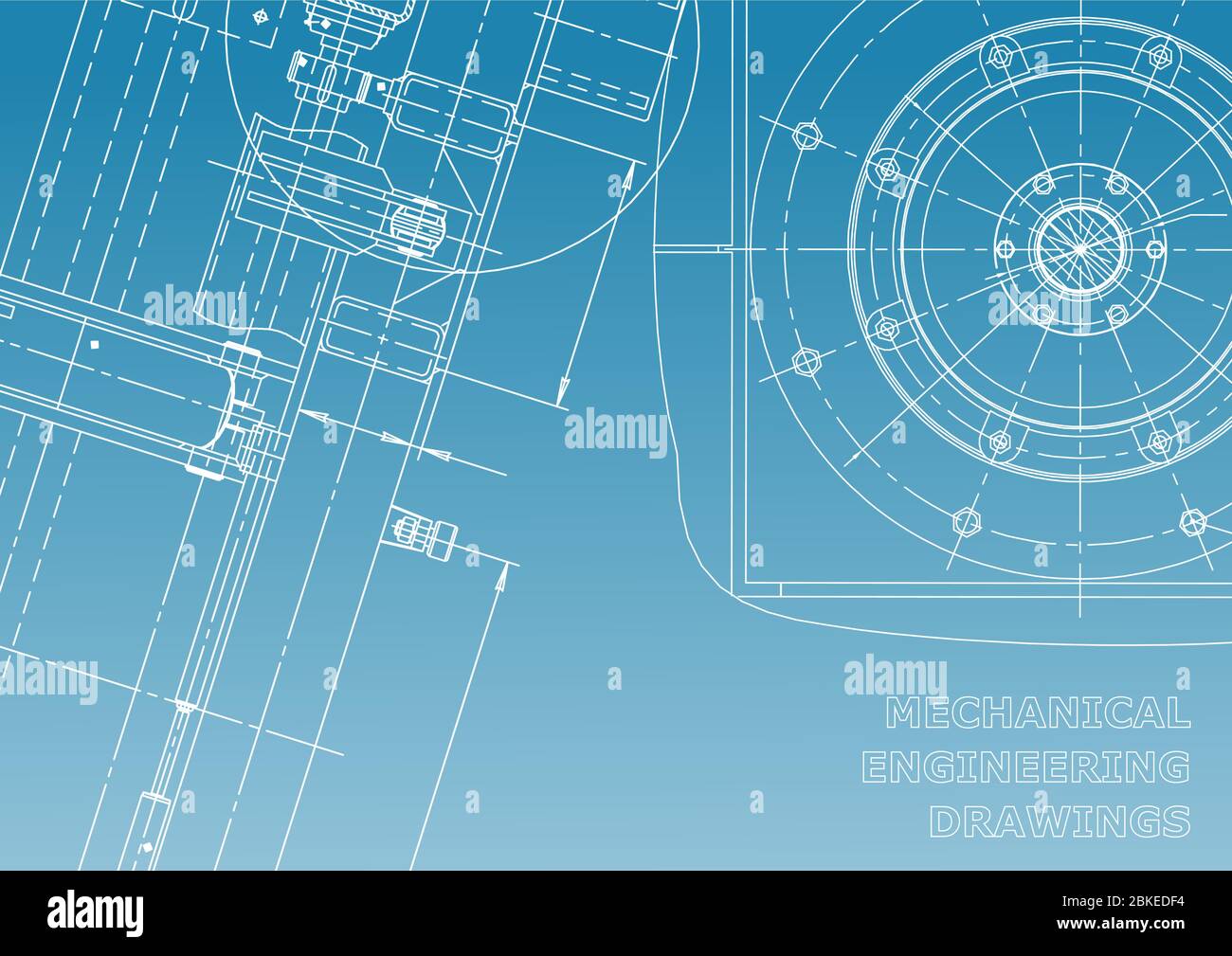 Blueprint, Sketch. Vector engineering illustration. Cover, flyer ...