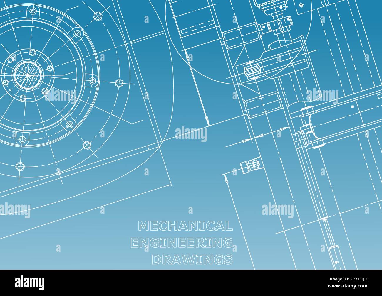 Blueprint. Vector engineering illustration. Cover, flyer, banner ...