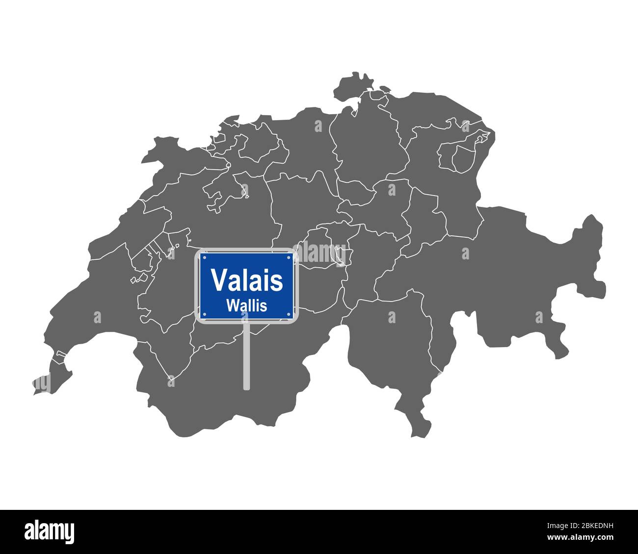 Map of valais hi-res stock photography and images - Alamy