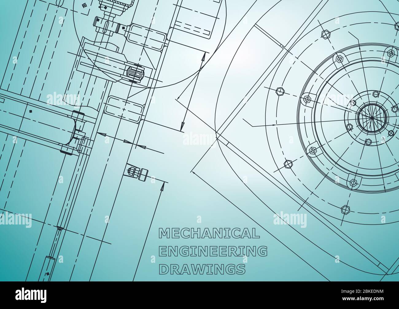 Blueprint. Vector engineering illustration. Cover, flyer, banner ...