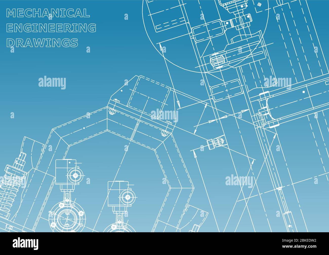 Blueprint, Sketch. Vector engineering illustration. Cover, flyer ...