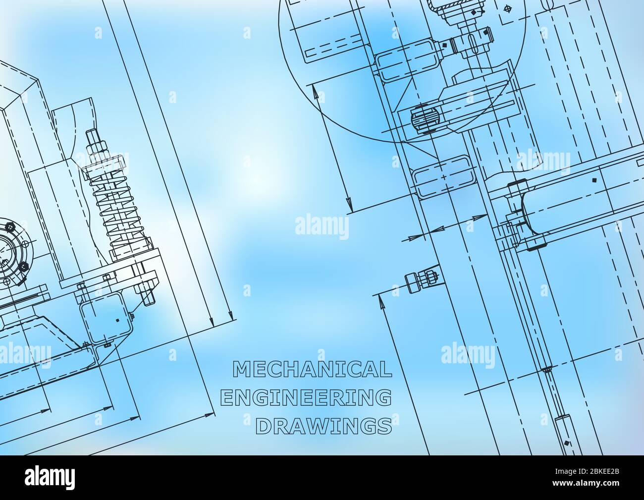 Blueprint, Sketch. Vector engineering illustration. Cover, flyer ...