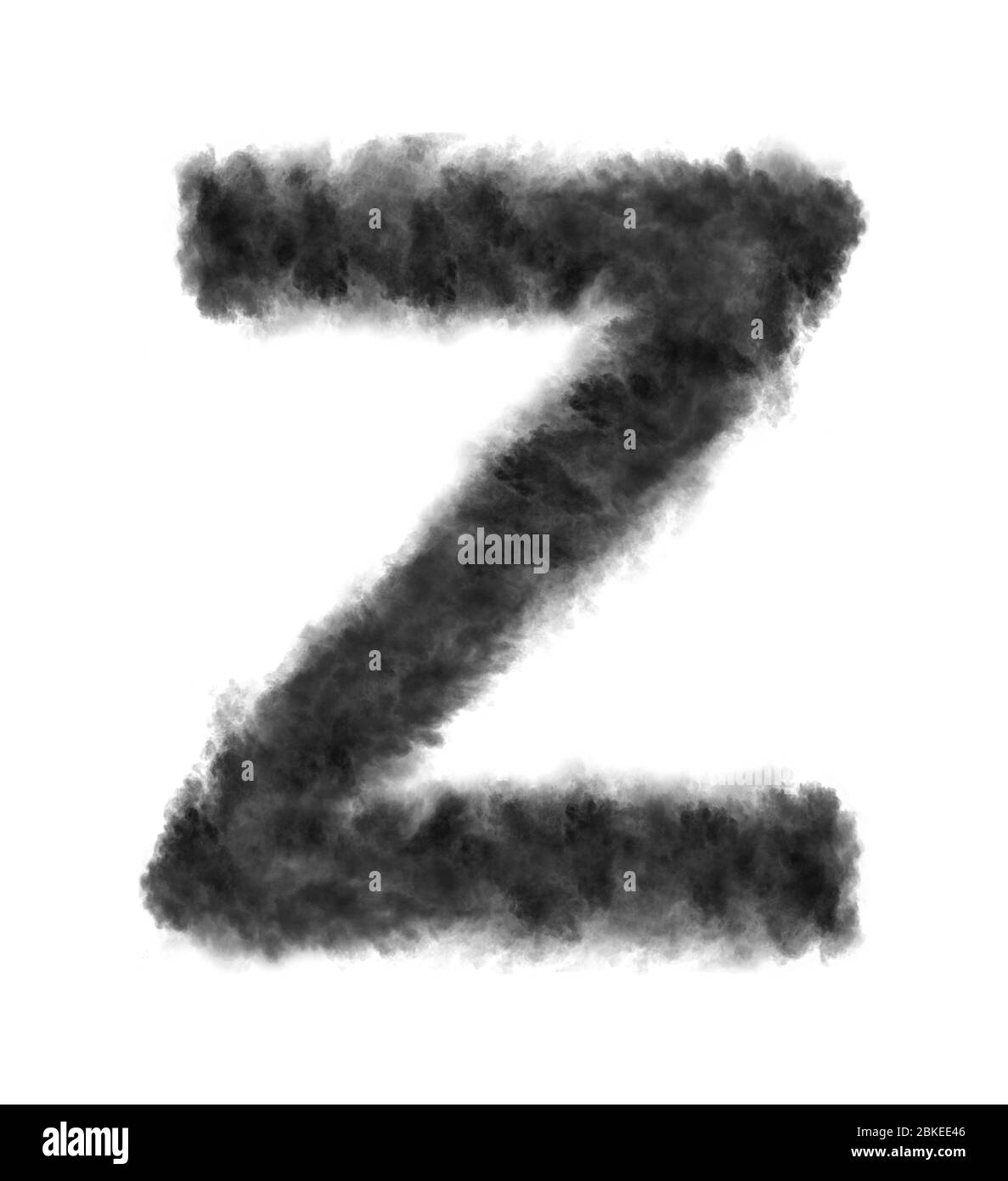 Letter Z made from black clouds on a white background Stock Photo - Alamy