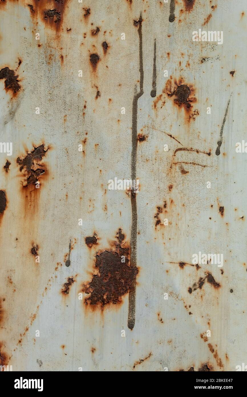 Old Weathered White Painted Rusty Metal Texture Stock Photo - Alamy