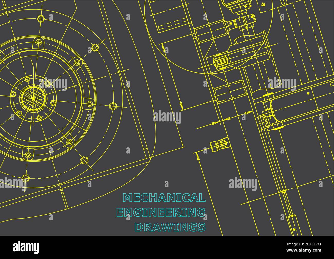Blueprint, Sketch. Vector engineering illustration Cover flyer Gray ...