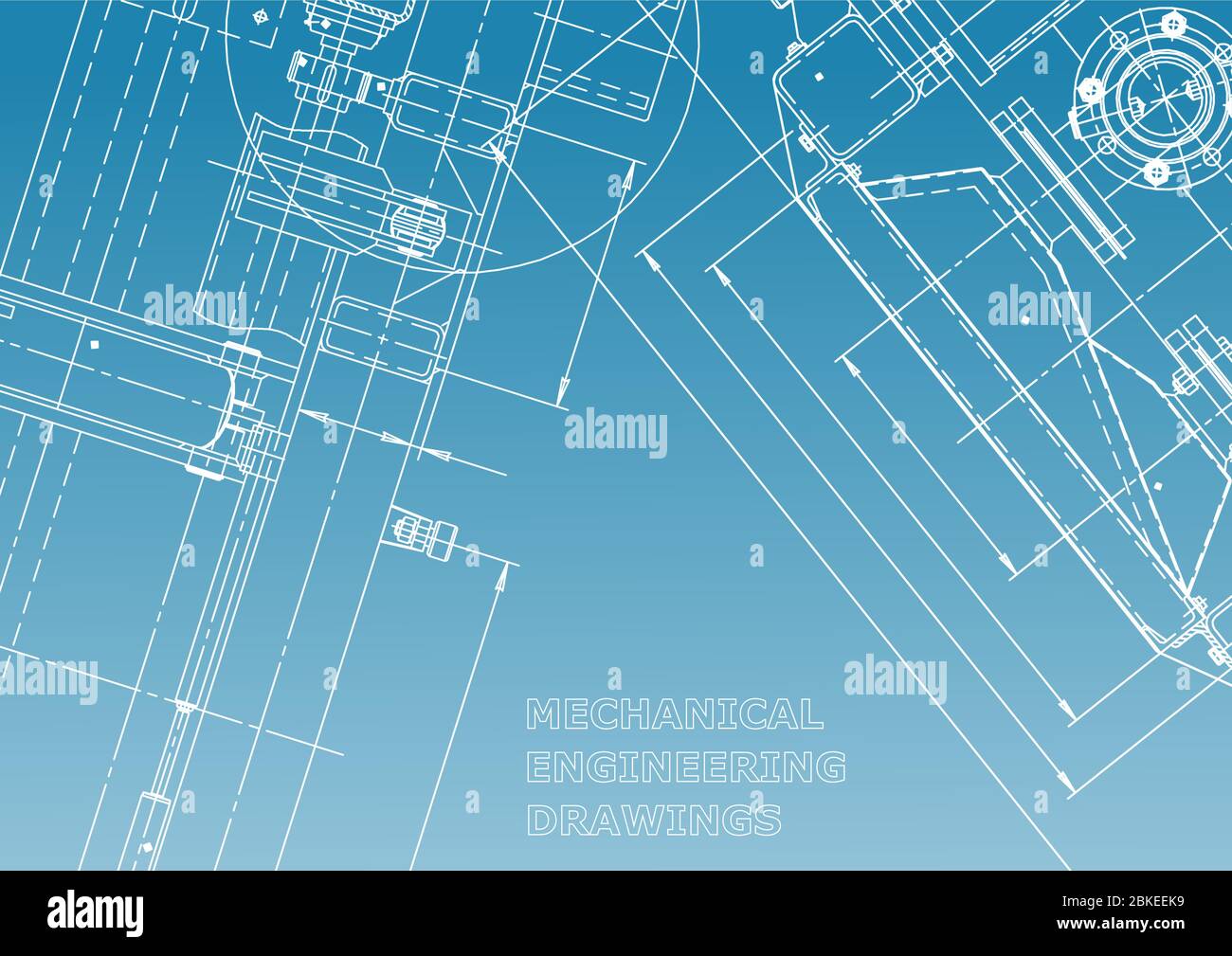 Blueprint. Vector engineering illustration. Computer aided design ...