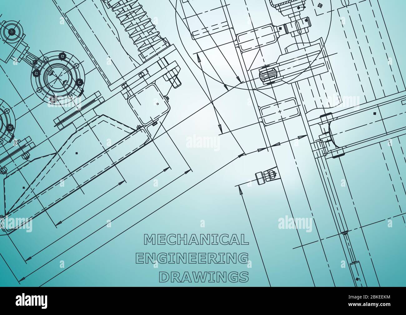 Blueprint. Vector engineering illustration. Computer aided design ...
