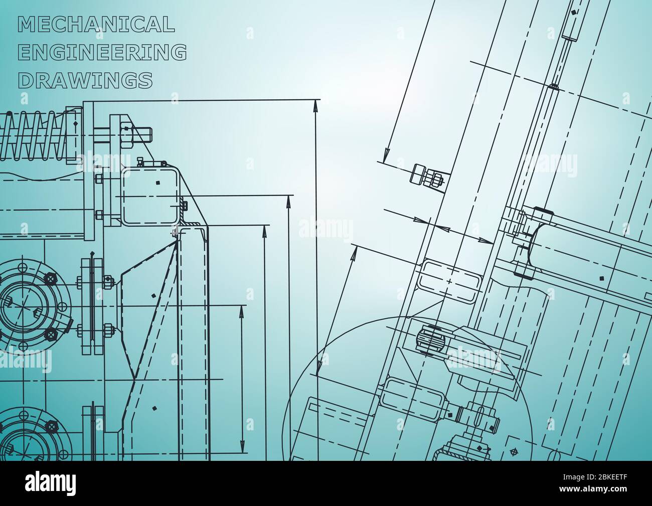 Blueprint. Vector engineering illustration. Computer aided design ...