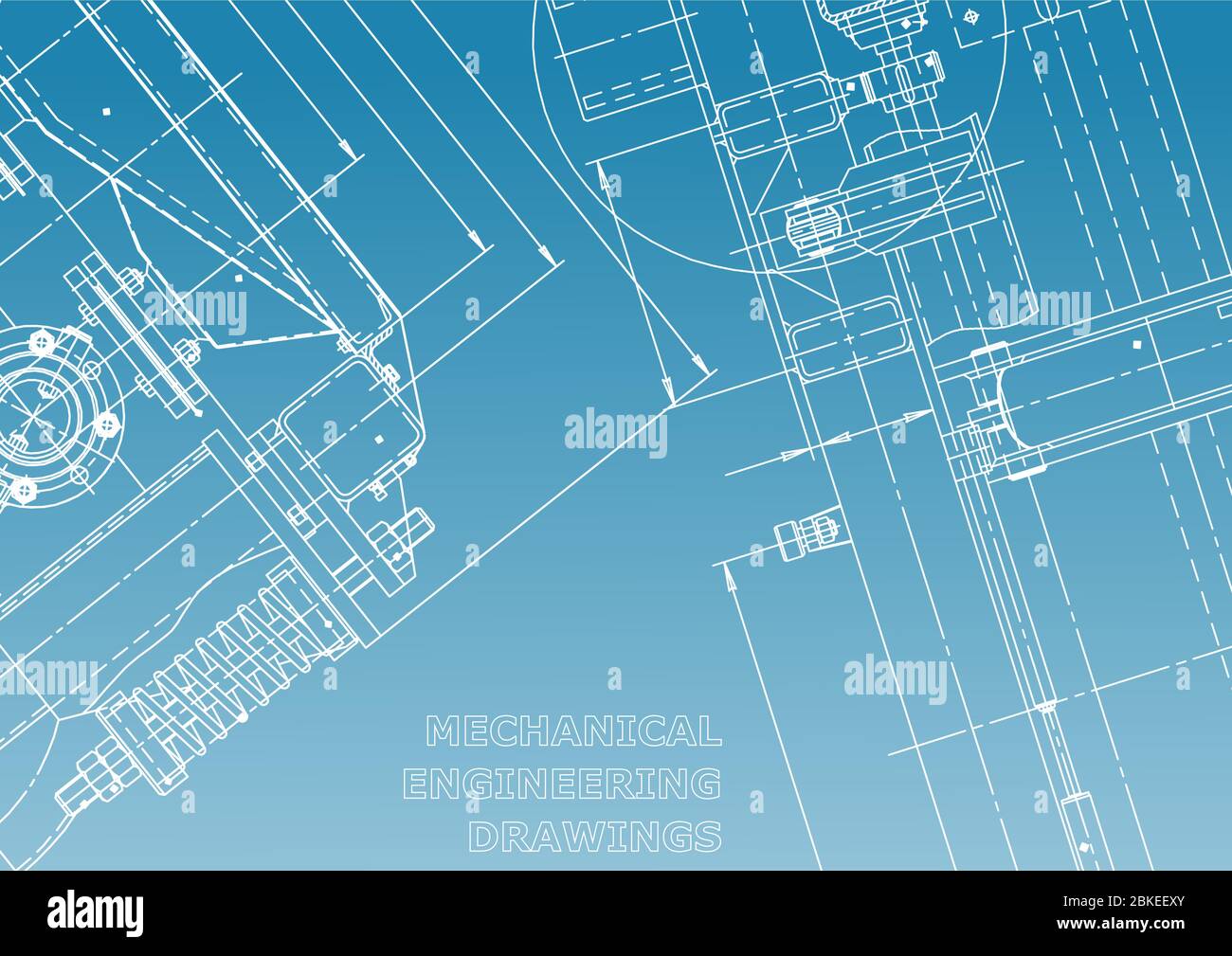 Blueprint. Vector engineering illustration. Computer aided design ...