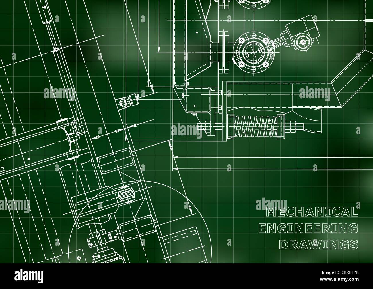 Blueprint. Vector engineering drawings. Mechanical instrument making ...