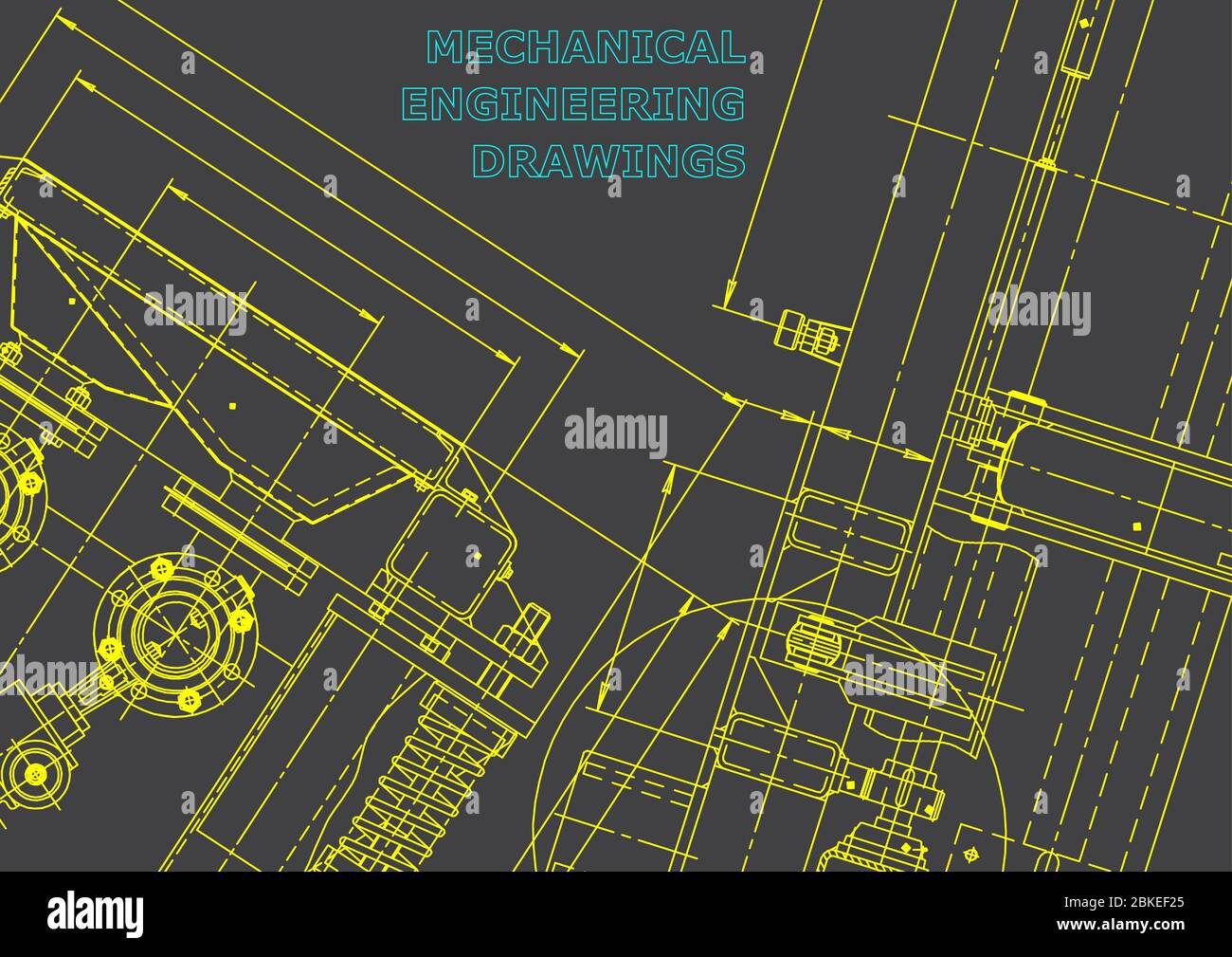 Blueprint. Vector engineering illustration. Computer aided design ...