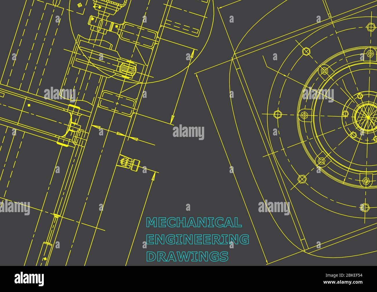 Blueprint. Vector engineering illustration. Cover, flyer, banner ...