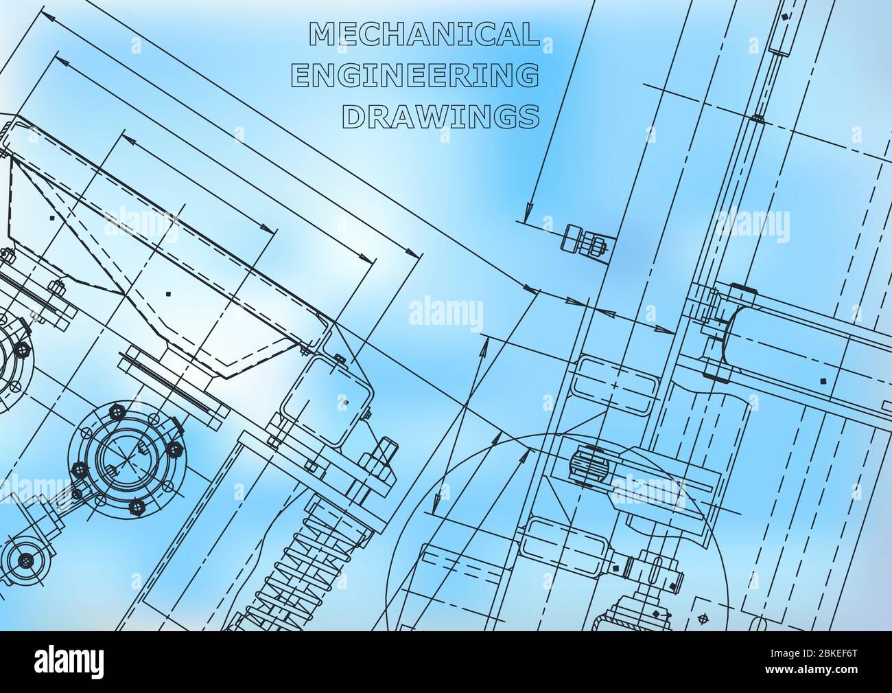 Detailed engineering drawings Stock Vector Images - Alamy