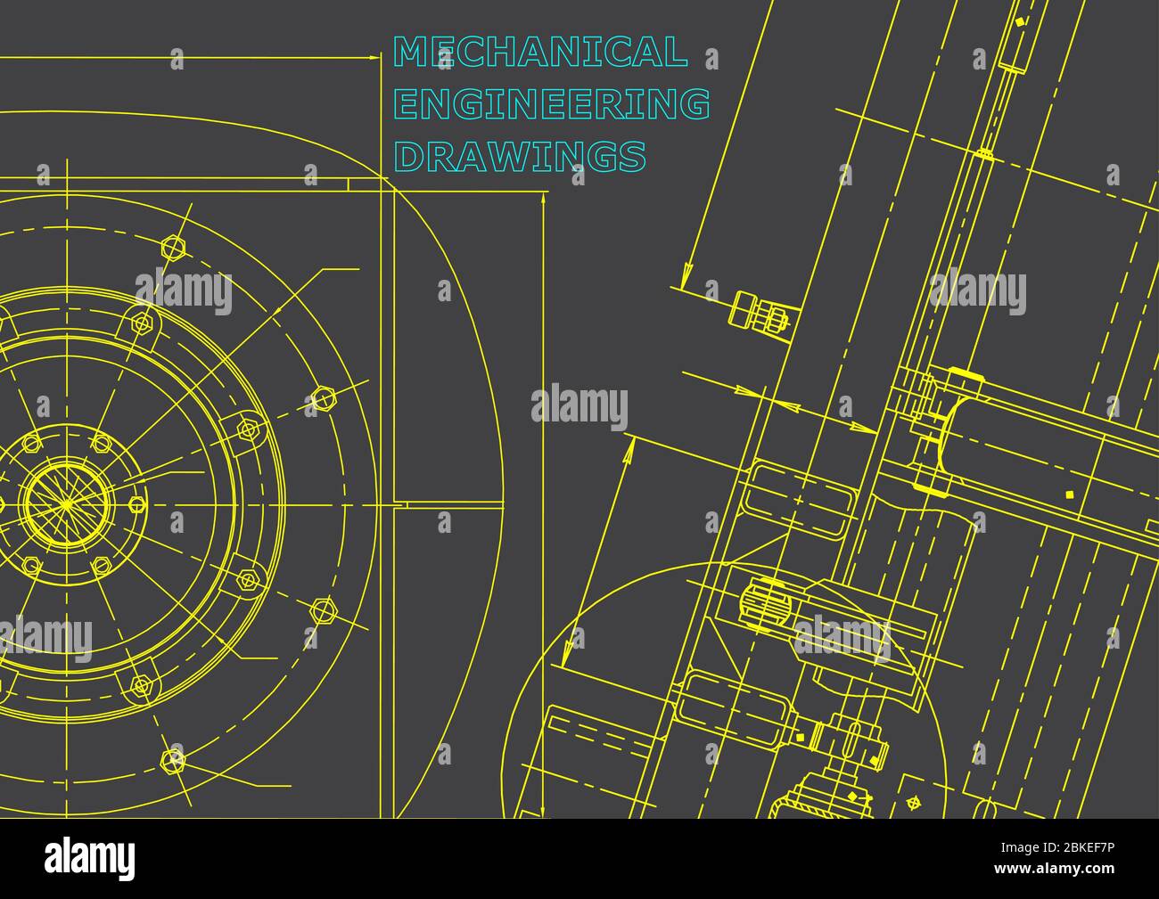 Blueprint. Vector engineering illustration. Cover, flyer, banner ...