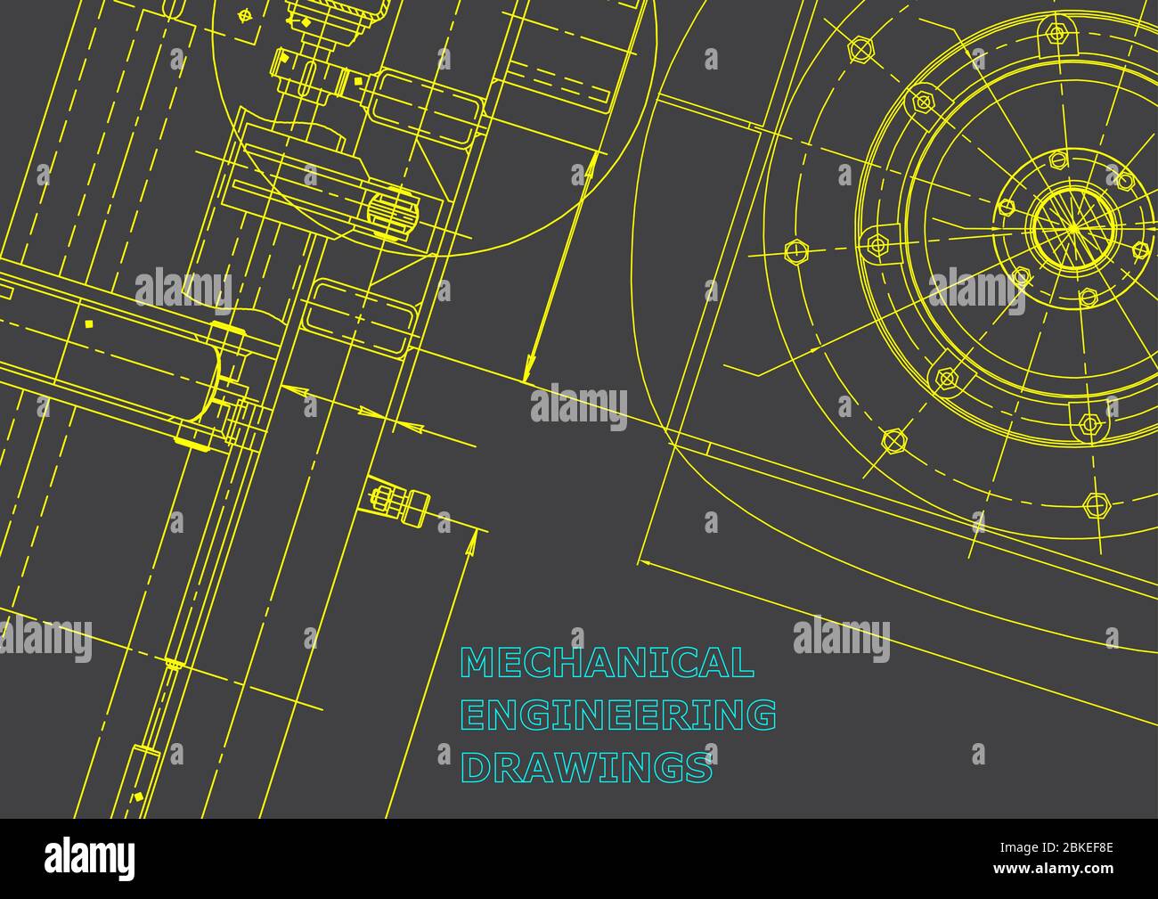 Blueprint. Vector engineering illustration. Cover, flyer, banner ...