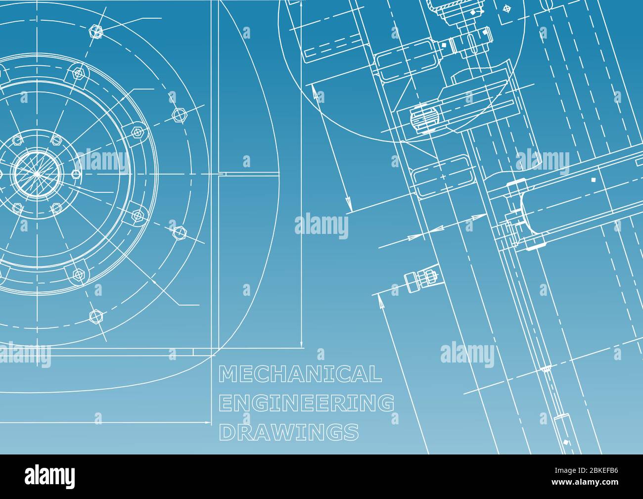 Blueprint. Vector engineering illustration. Cover, flyer, banner ...